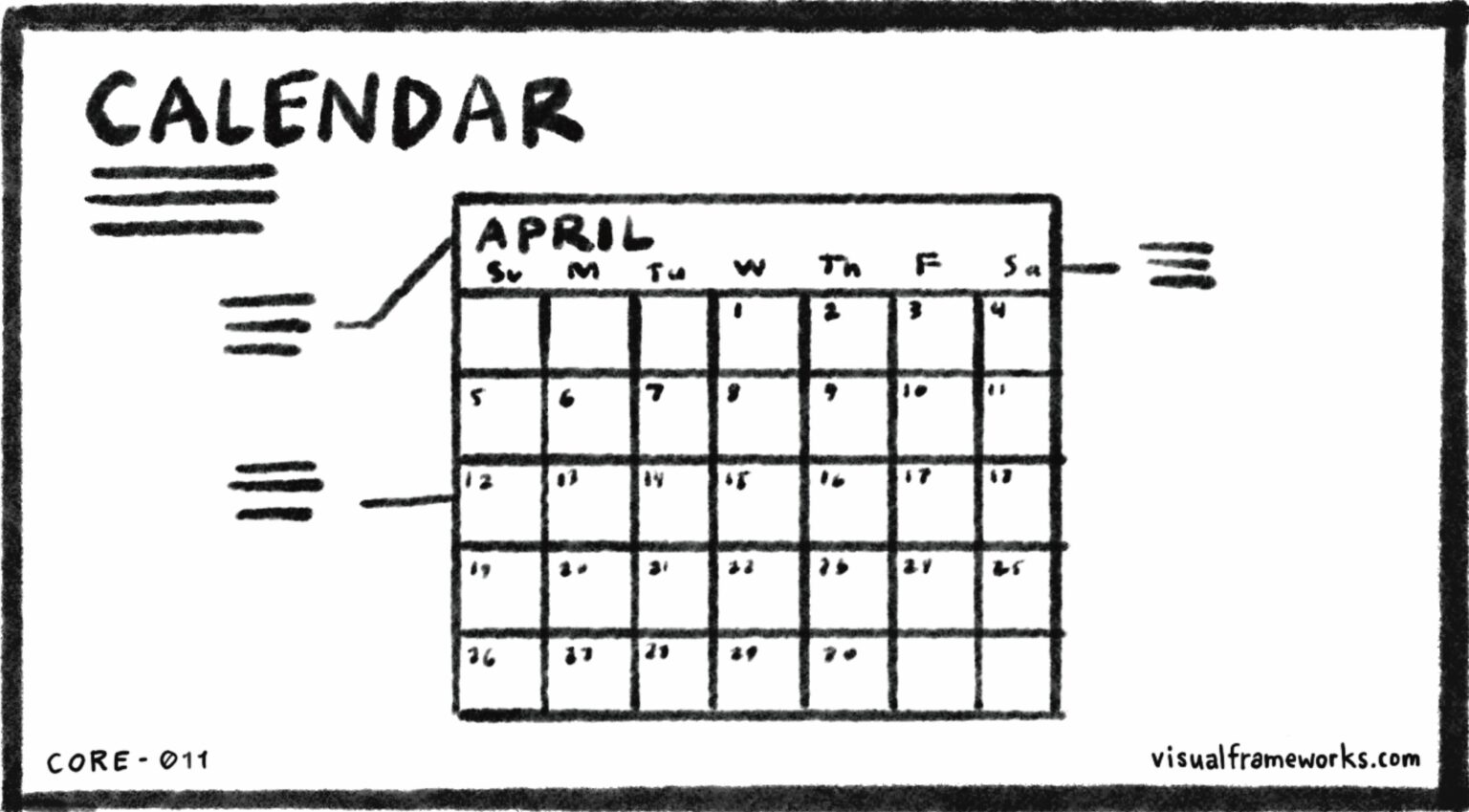 Calendar – visual frameworks