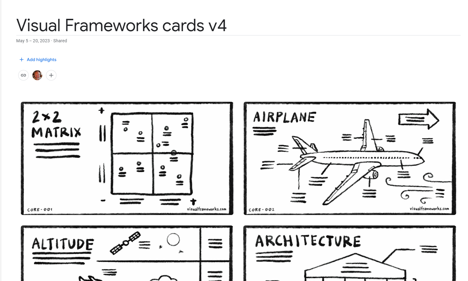 About – visual frameworks